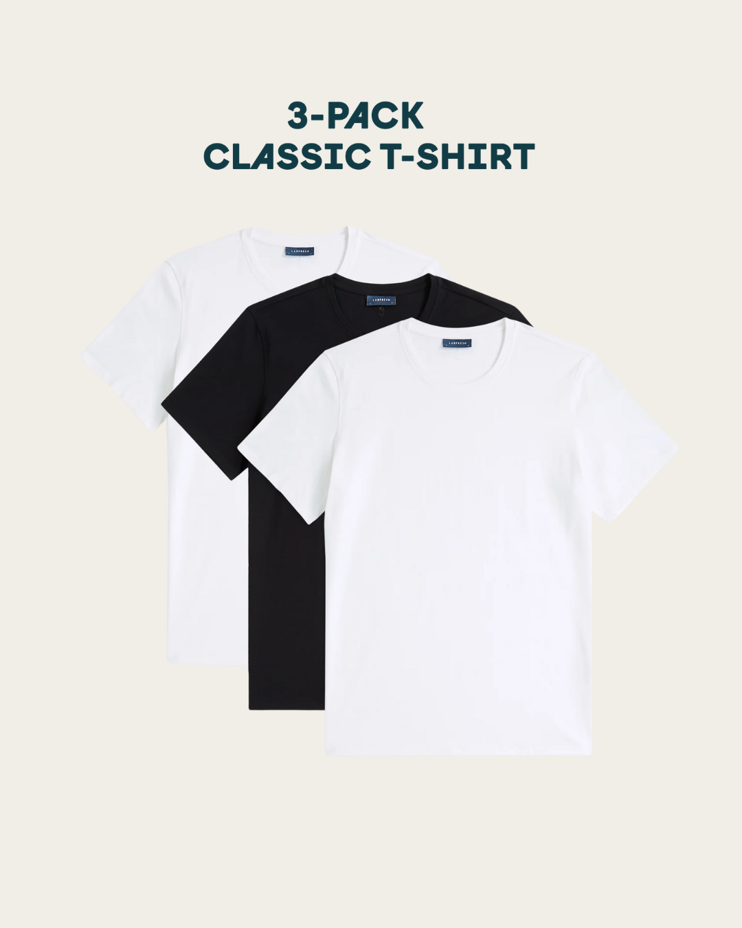 T-shirt 3-pack bundle | White & Black – LABFRESH