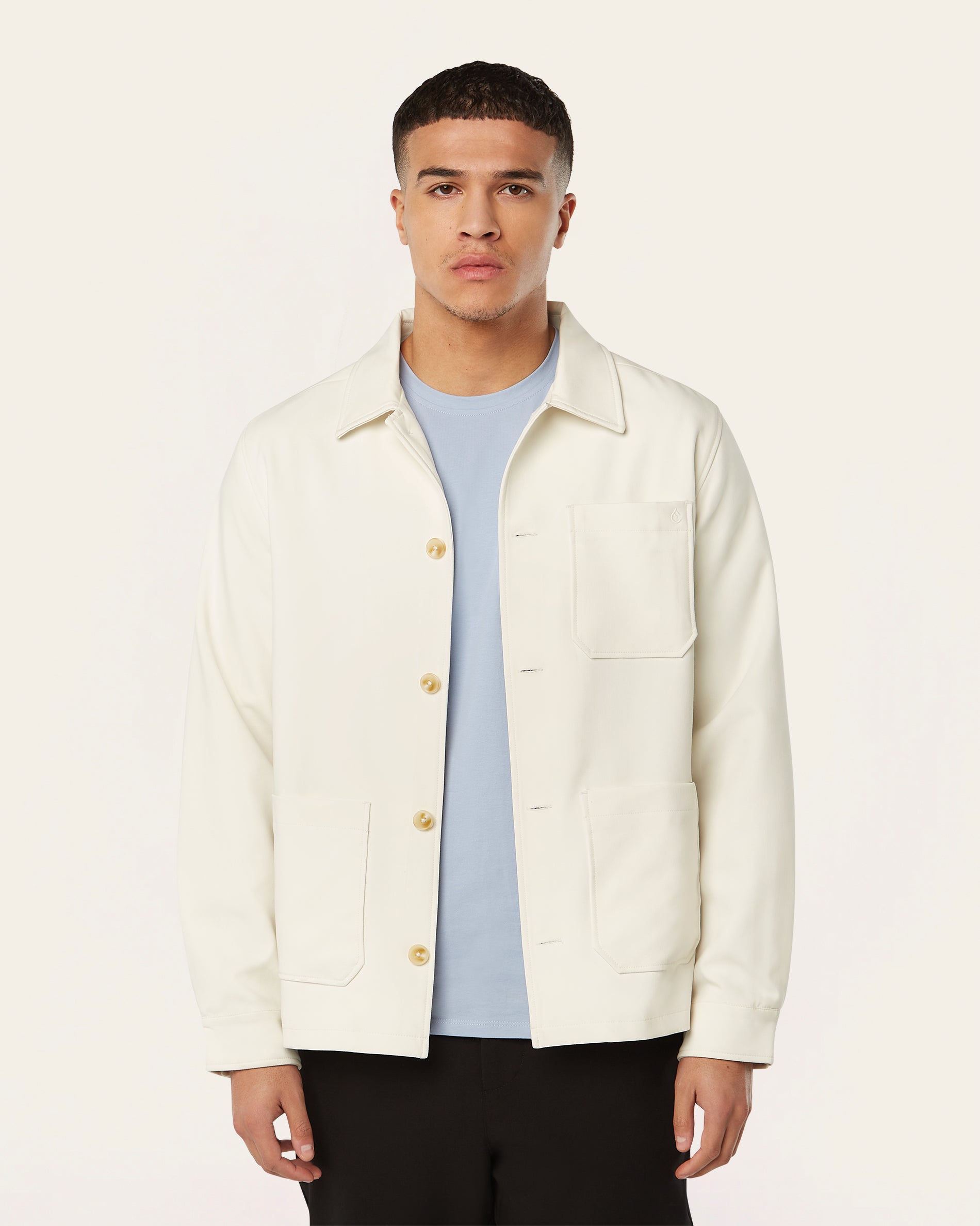 Off White Water-Repellent Shirt Jacket | LABFRESH